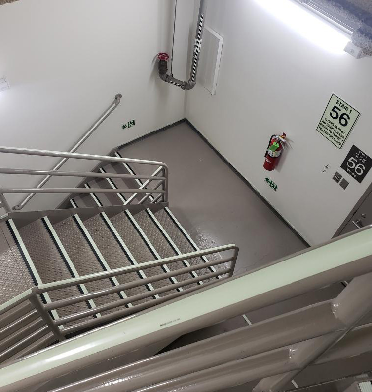 Handrail Markings - Robin Steel - Specializing egress path, signage ...